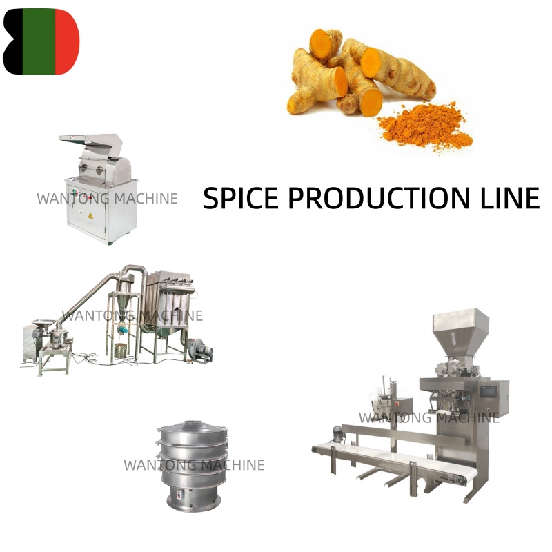 spices grinder production line , spice powder production line, turmeric ...